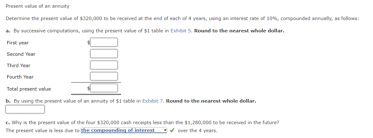 Solved Present value of an annuityDetermine the present | Chegg.com