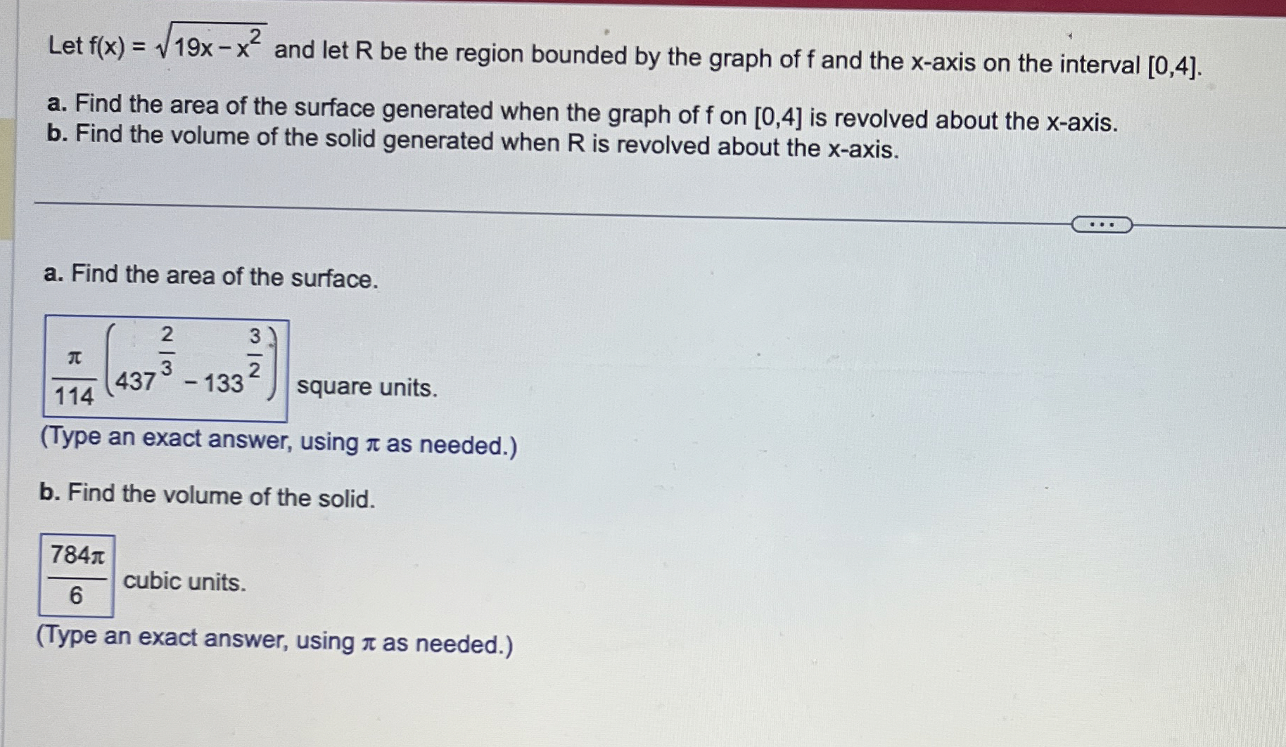 Solved Let f(x)=19x-x22 ﻿and let R ﻿be the region bounded by | Chegg.com