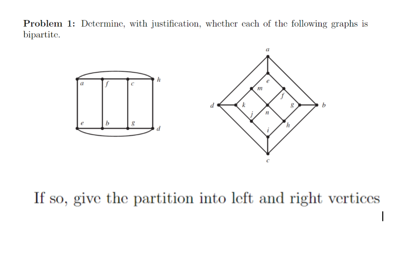 Solved Problem 1: Determine, with justification, whether | Chegg.com