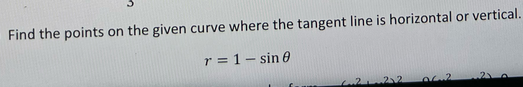 Solved Find the points on the given curve where the tangent | Chegg.com