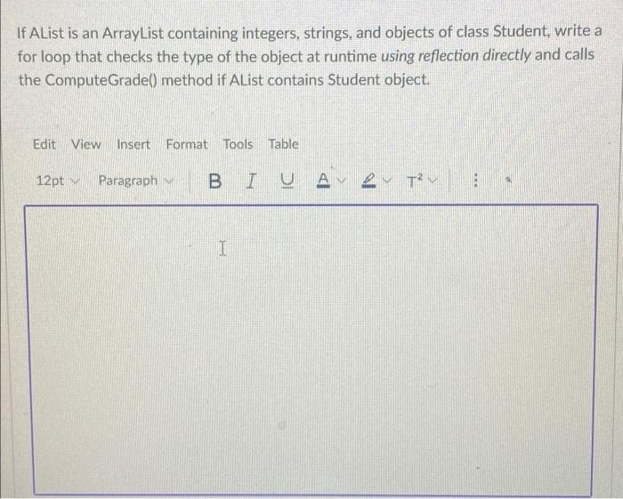 Solved If AList is an ArrayList containing integers, | Chegg.com