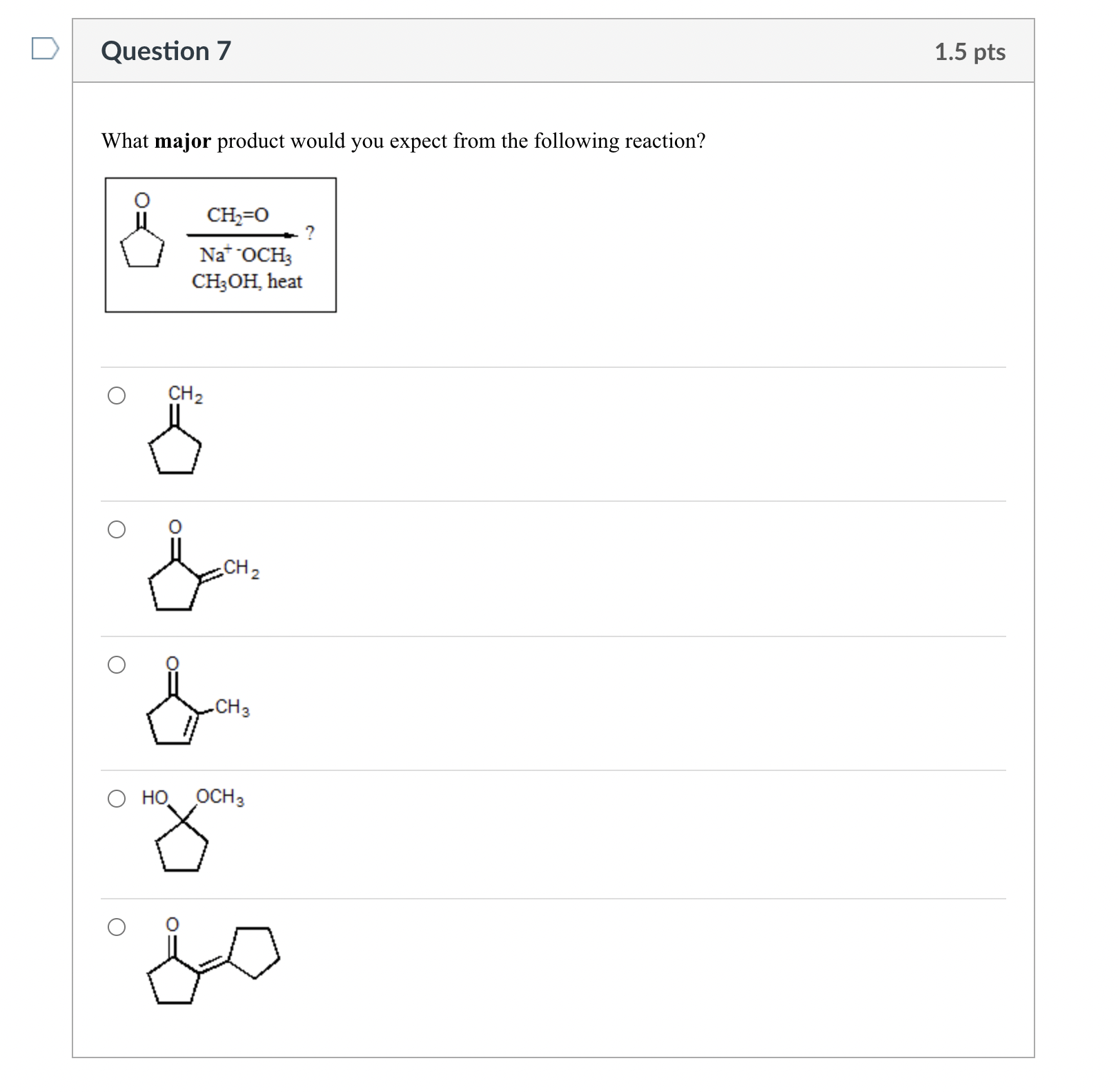 Solved Question 7What major product would you expect from | Chegg.com