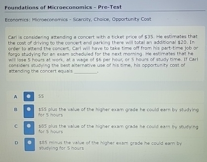 Solved Foundations of Microeconomics - ﻿Pre-TestEconomics: | Chegg.com