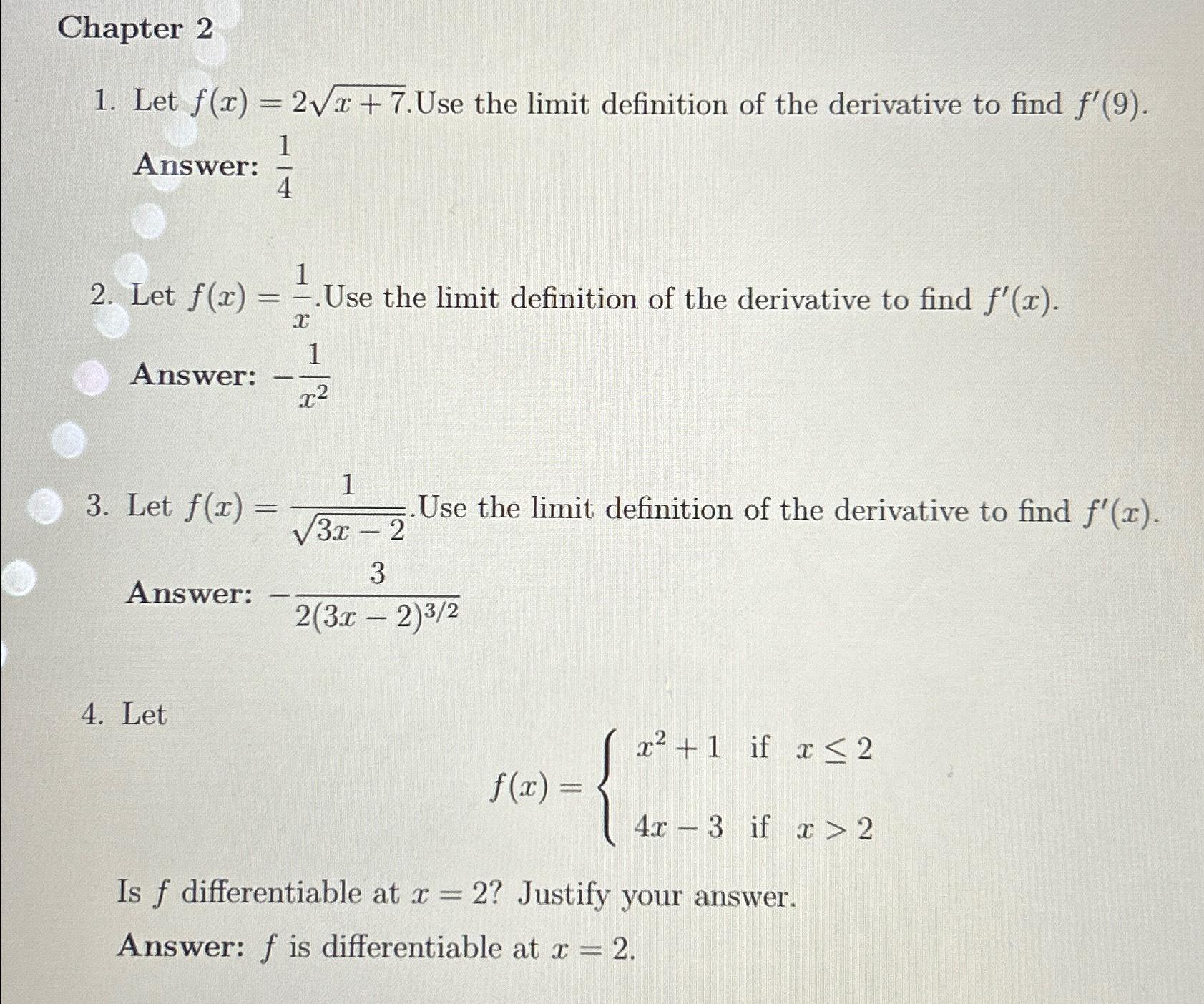 Show solving stepsLet f(x)=2x+72. ﻿Use the limit | Chegg.com