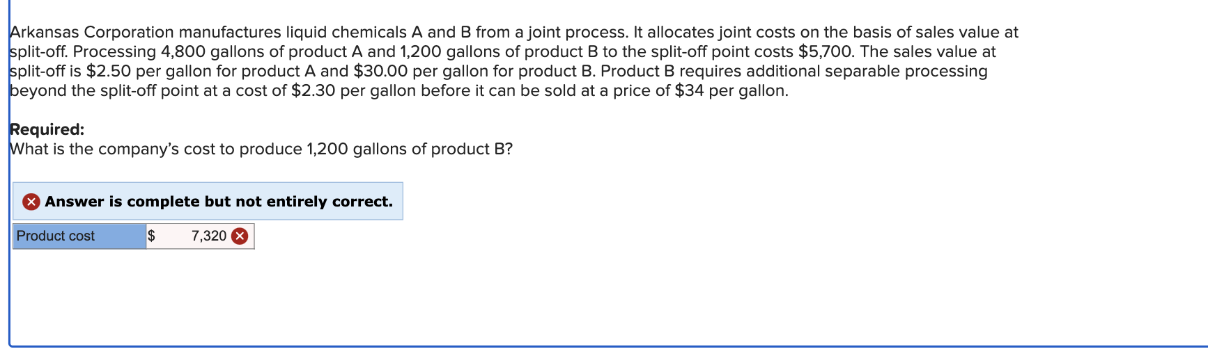 Solved Arkansas Corporation manufactures liquid chemicals A | Chegg.com