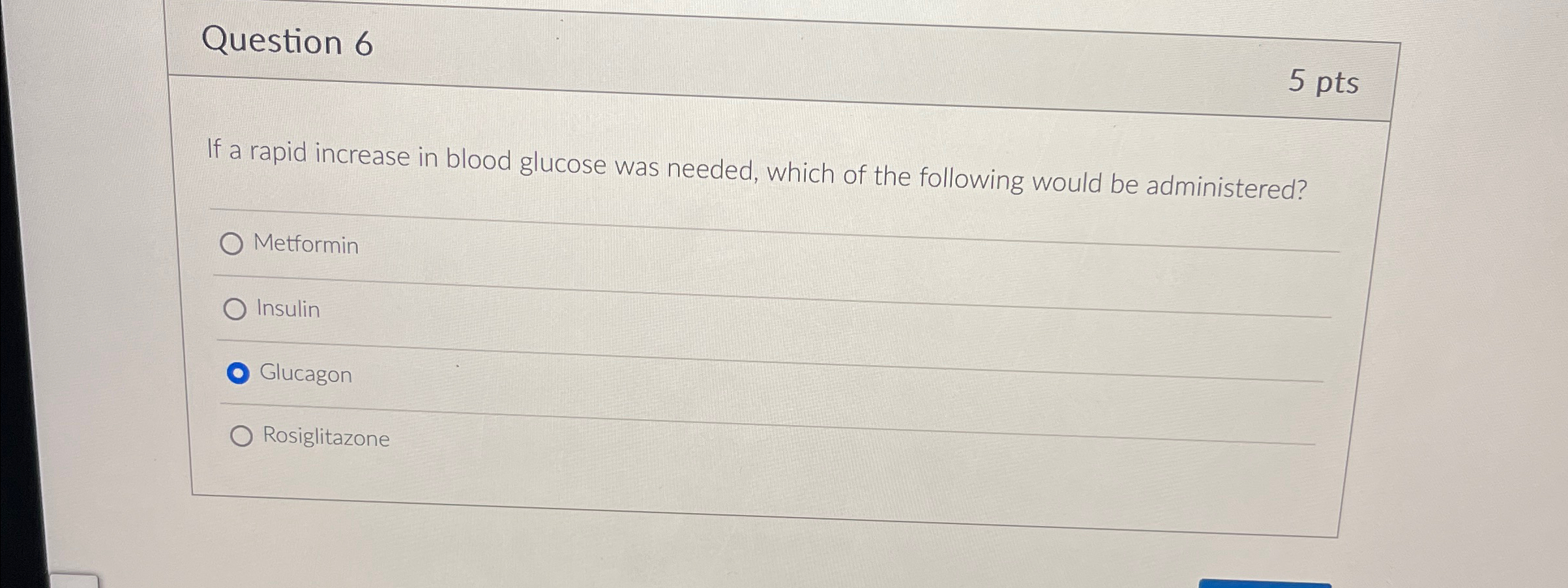 Solved Question 65 ﻿ptsIf a rapid increase in blood glucose | Chegg.com