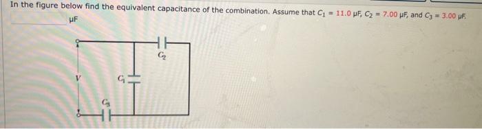 Solved In the figure below find the equivalent capacitance | Chegg.com