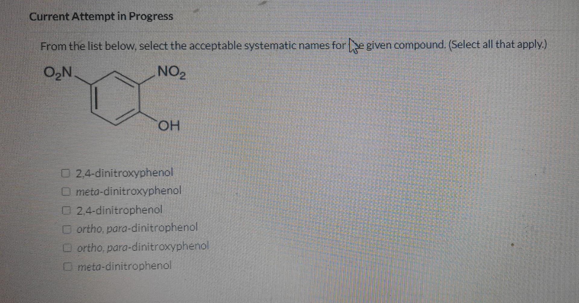 Solved From the list below, select the acceptable systematic | Chegg.com