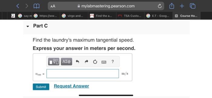 Solved The spin cycles of a washing machine have two angular | Chegg.com