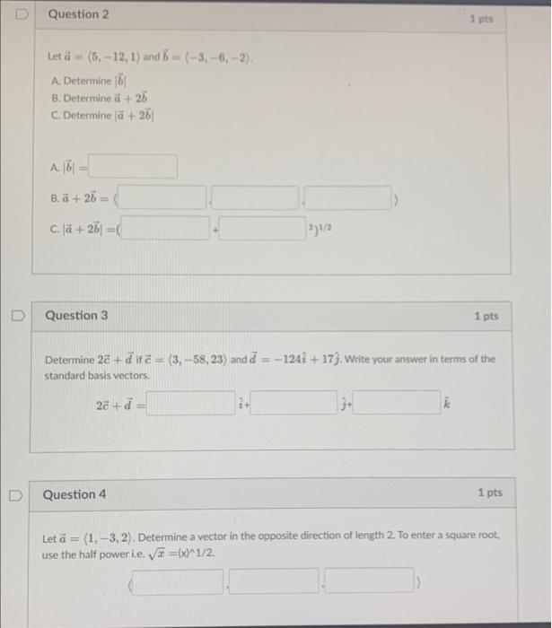Solved Let a=(5,−12,1) and b=(−3,−6,−2). A. Determine ∣b∣ B. | Chegg.com
