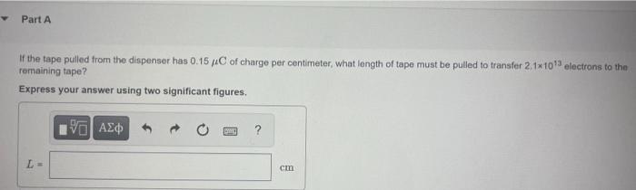 Solved The Charge on Adhesive Tape When adhesive tape is | Chegg.com