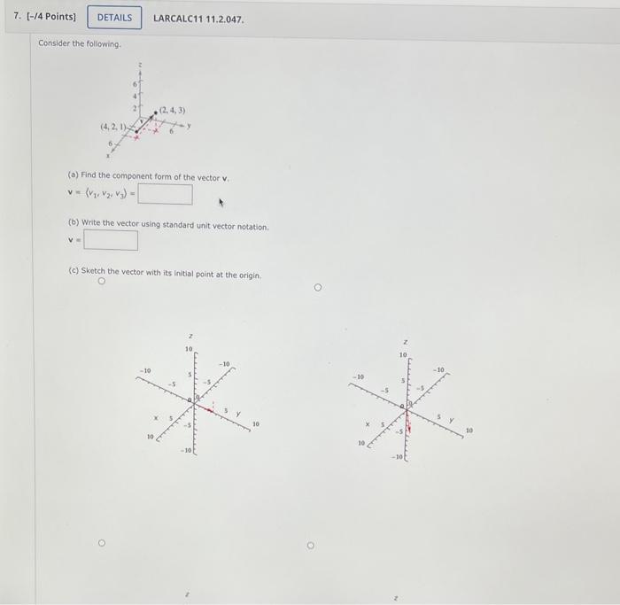 Solved Consider the following. (a) Find the component form | Chegg.com