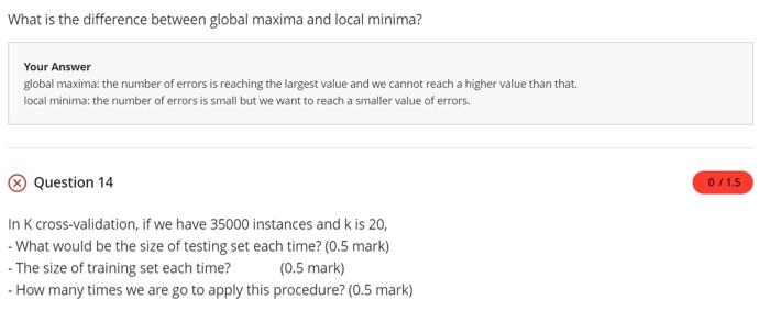 Solved What is the difference between global maxima and | Chegg.com