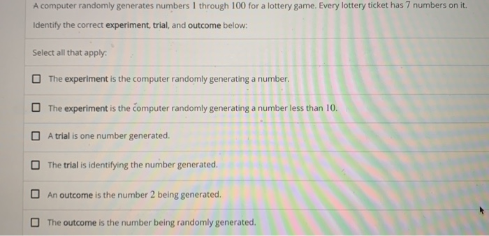 Solved A Computer Randomly Generates Numbers 1 Through 100 Chegg solved-a-computer-randomly-generates-numbers-1-through-100-chegg