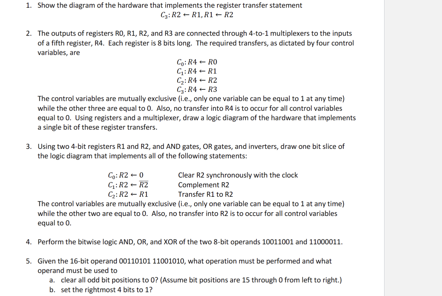 Solved Show the diagram of the hardware that implements the | Chegg.com