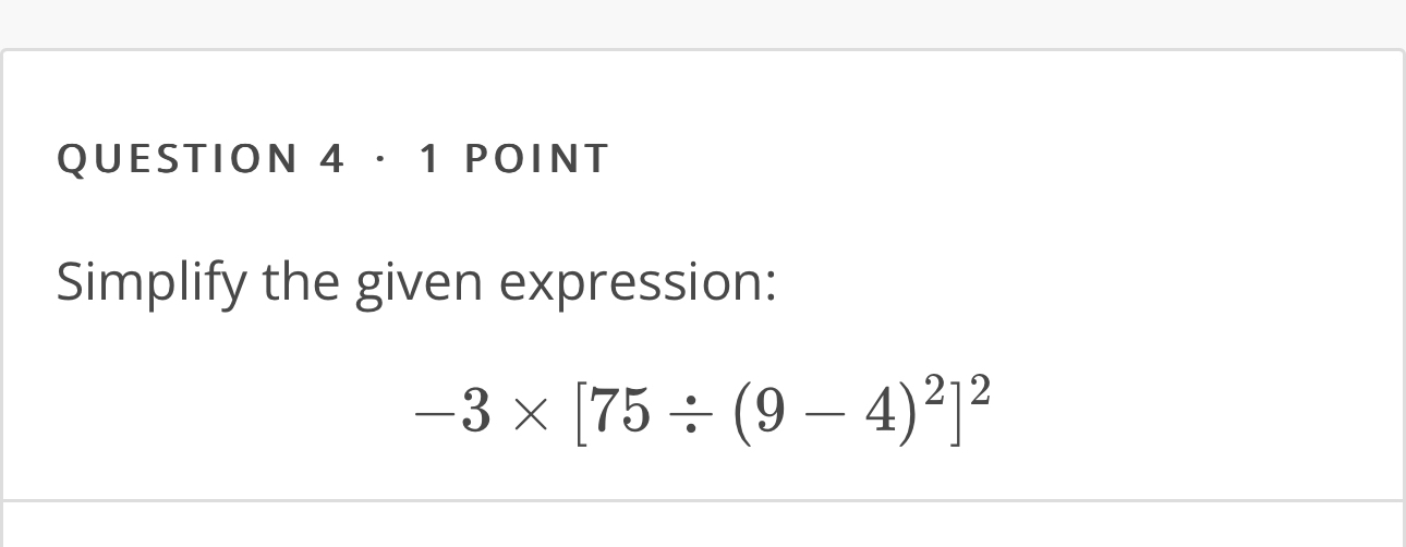 Solved Question 41 ﻿pointsimplify The Given 