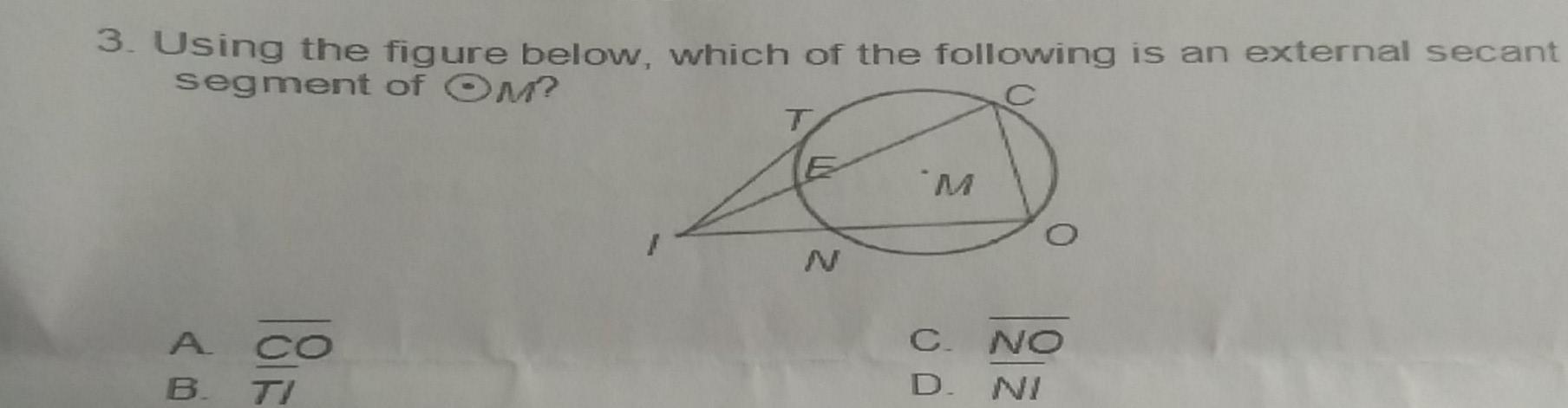 Solved 3. Using the figure below, which of the following is | Chegg.com