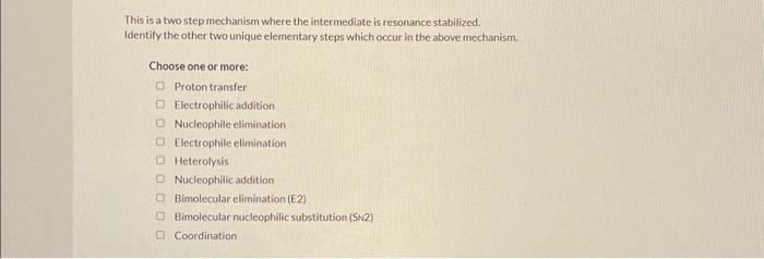 Solved x2=.x2−.0D=0This is a two step mechanism where the | Chegg.com