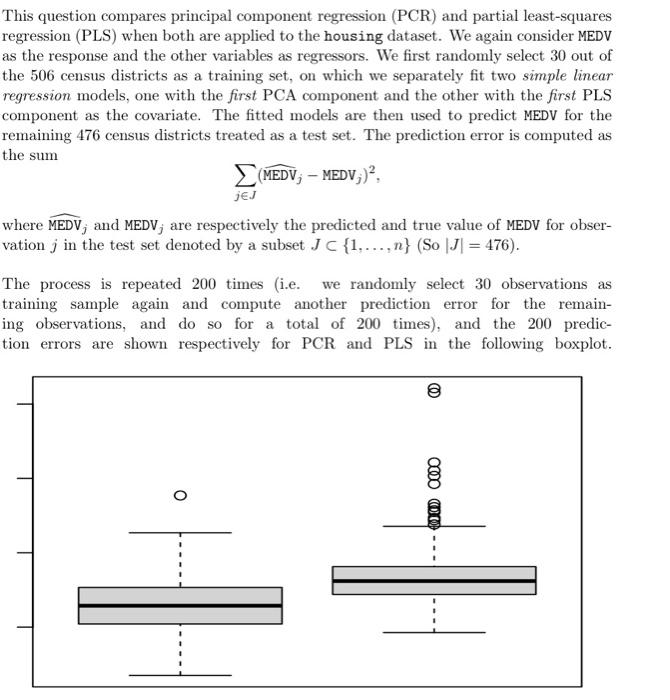 This Question Compares Principal Component Regression