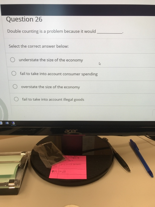 Solved Question 26 Double counting is a problem because it | Chegg.com
