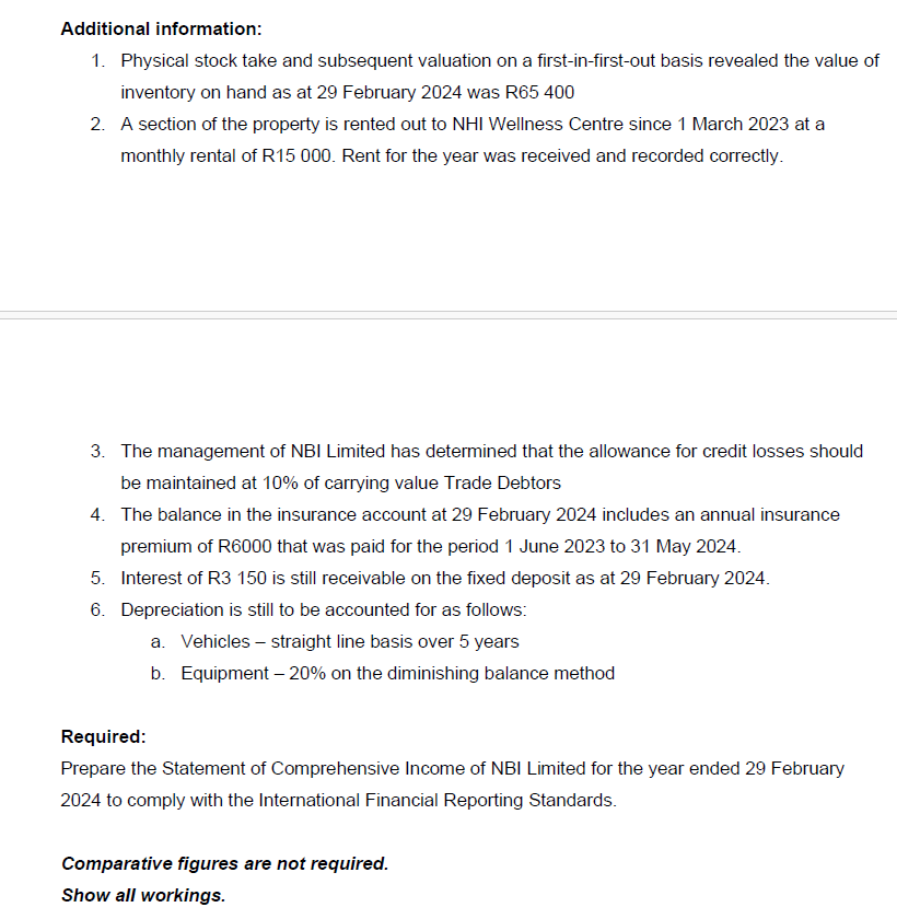 Solved Additional information:1. ﻿Physical stock take and | Chegg.com