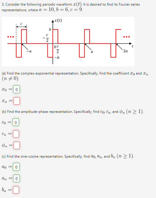 Consider the following periodic waveform x(t). ﻿It is | Chegg.com