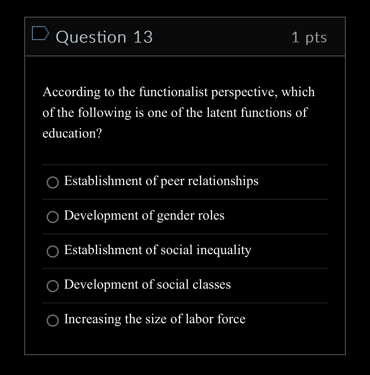 Solved Question 131 ﻿ptsAccording to the functionalist | Chegg.com