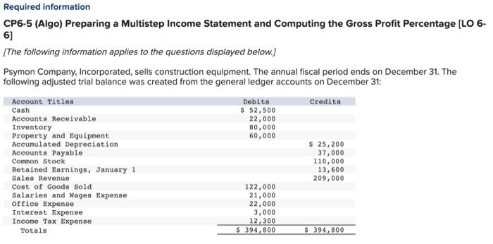 Solved × Answer is complete but not entirely correct.CP6-5 | Chegg.com