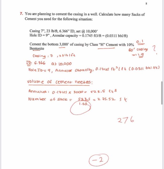 Solved 2. A well is being drilled with an 11 ppg water-based | Chegg.com