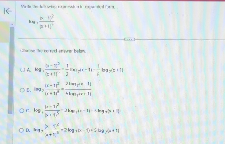 Solved Write the following expression in expanded | Chegg.com