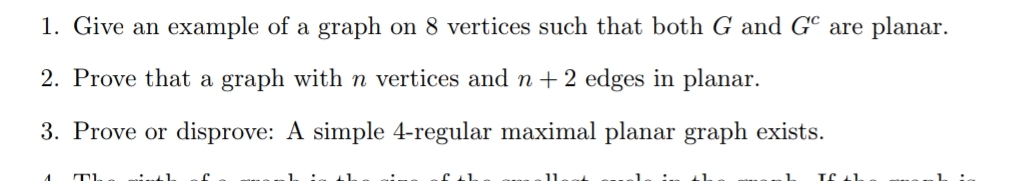 Solved Prove that a graph with n ﻿vertices and n+2 ﻿edges in | Chegg.com