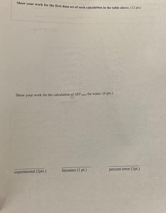 Solved REPORT SHEET Name Vapor Pressure of Water Date. | Chegg.com Solved REPORT SHEET Name Vapor Pressure of Water Date. | Chegg.com