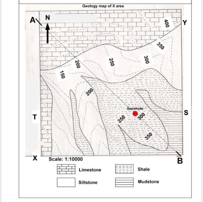 Solved Determine the dip direction and dip angle. Shows the | Chegg.com