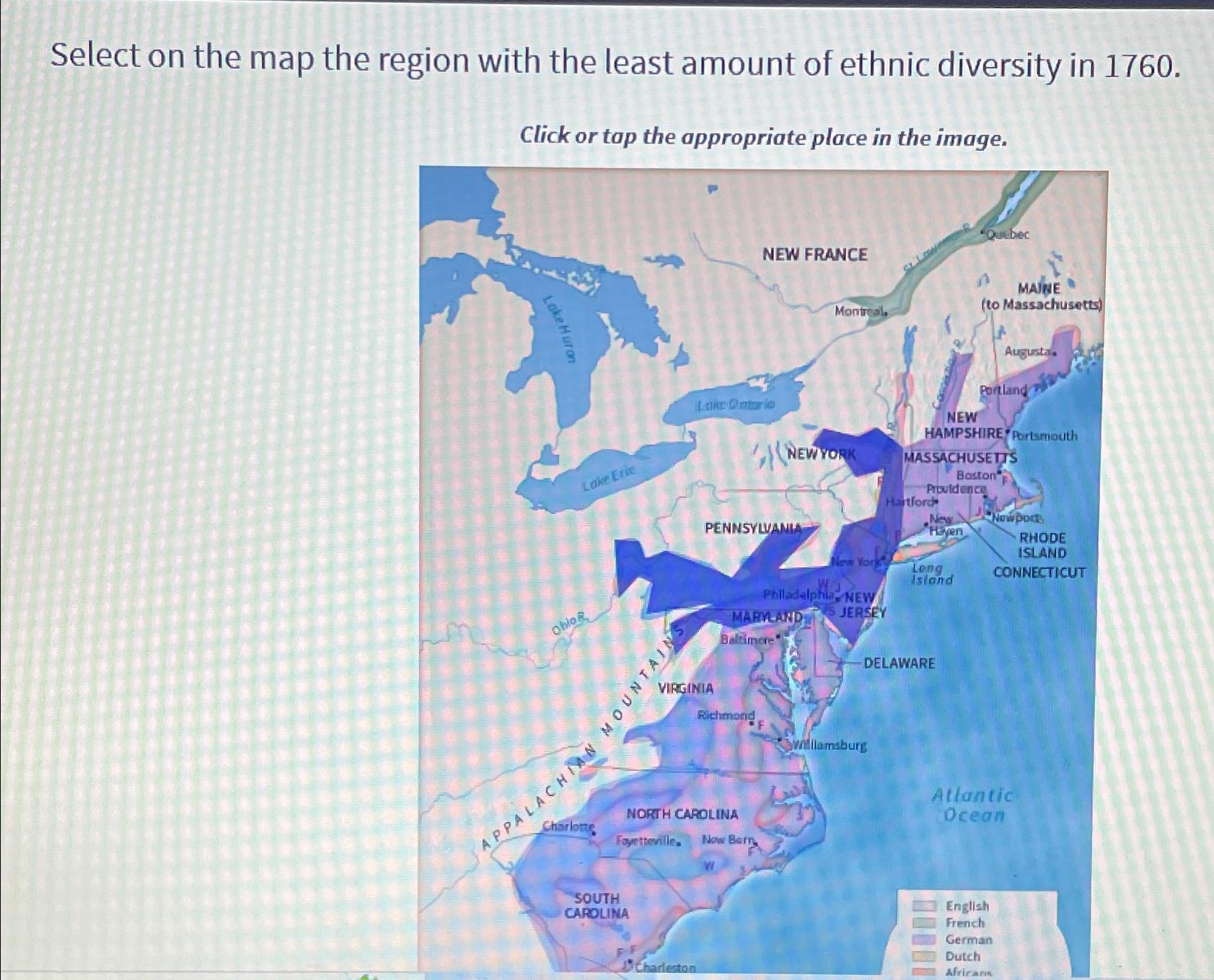 Solved Select on the map the region with the least amount of | Chegg.com