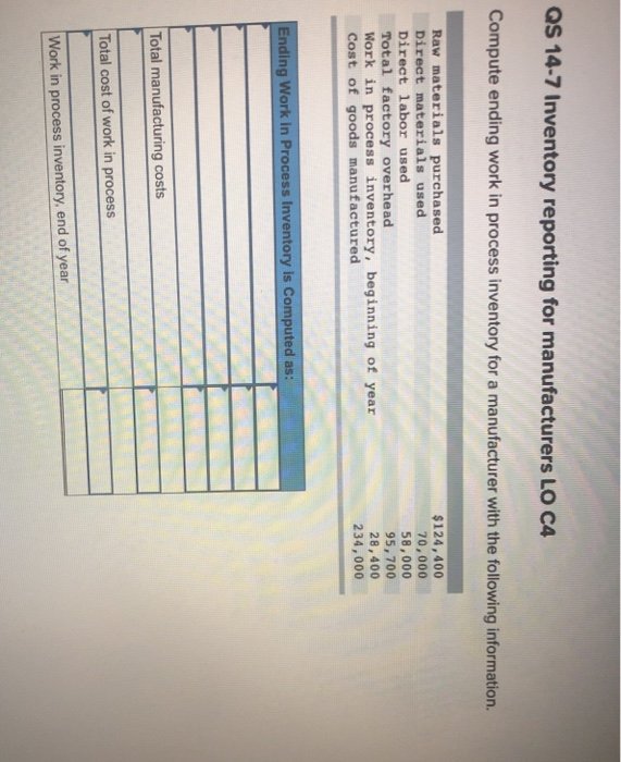 Solved Exercise 14-5 Classifying manufacturing costs LO C3 | Chegg.com Solved Exercise 14-5 Classifying manufacturing costs LO C3 | Chegg.com