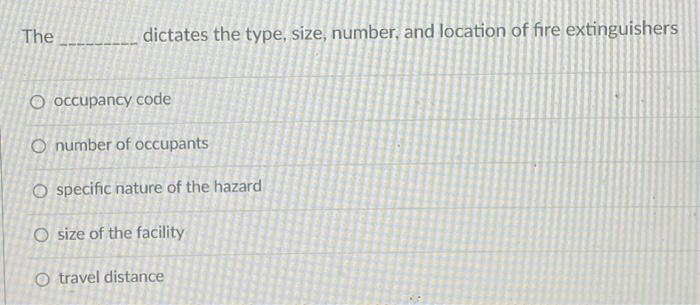 Solved The dictates the type, size, number, and location of | Chegg.com