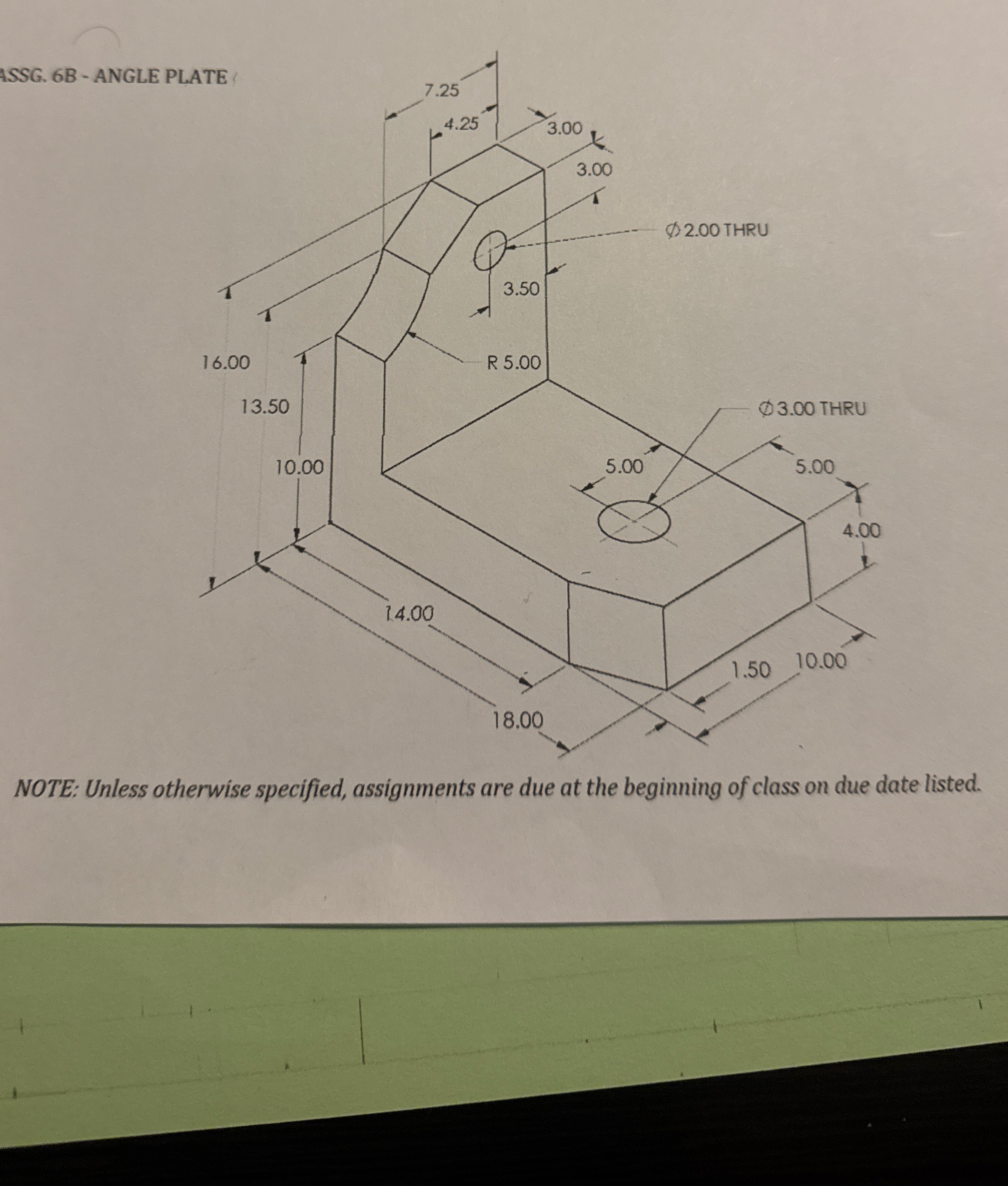 Solved ASSG. 6B - ﻿ANGLE PLATENOTE: I'm using a architech | Chegg.com