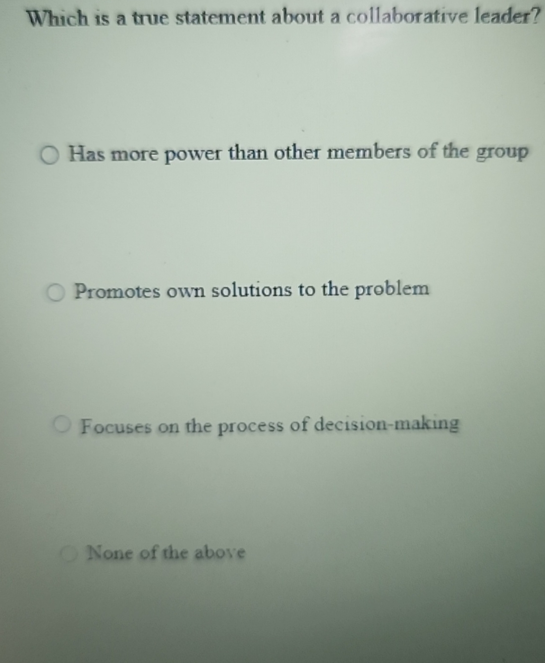 Solved Which is a true statement about a collaborative | Chegg.com