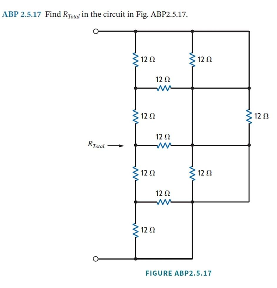 Solved ABP 2.5.17 Find RTotal in the circuit in Fig. | Chegg.com