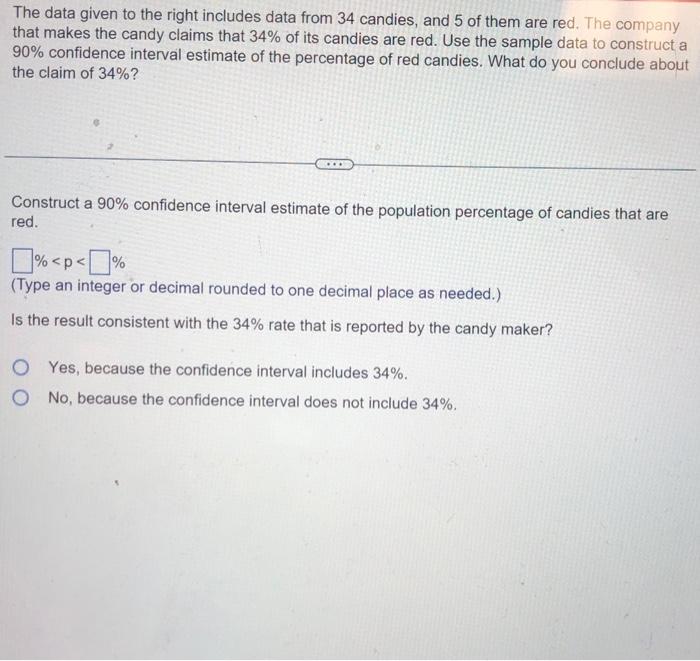 Solved The data given to the right includes data from 34 | Chegg.com