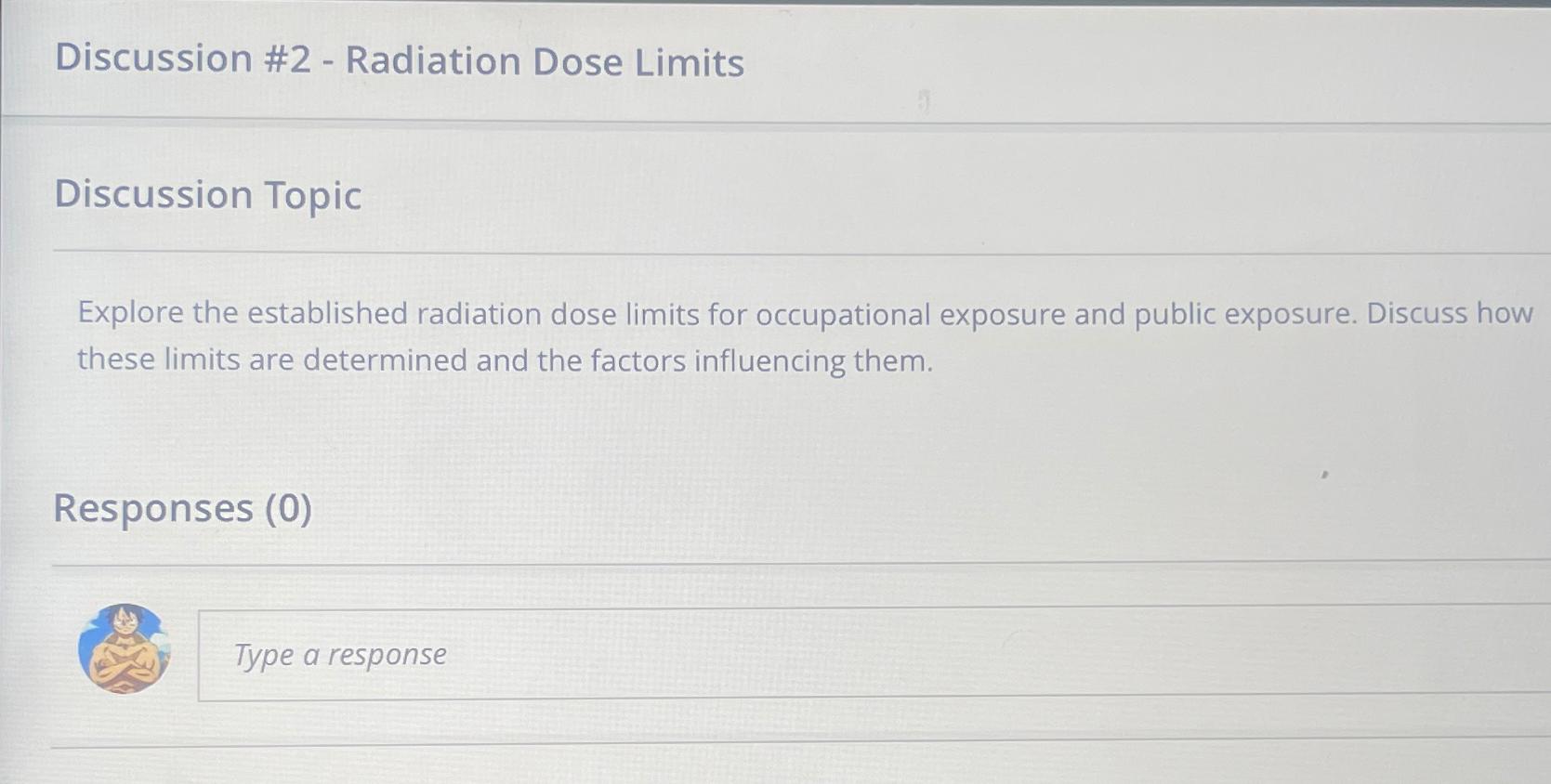 Solved Discussion 2 ﻿radiation Dose Limitsdiscussion 8061