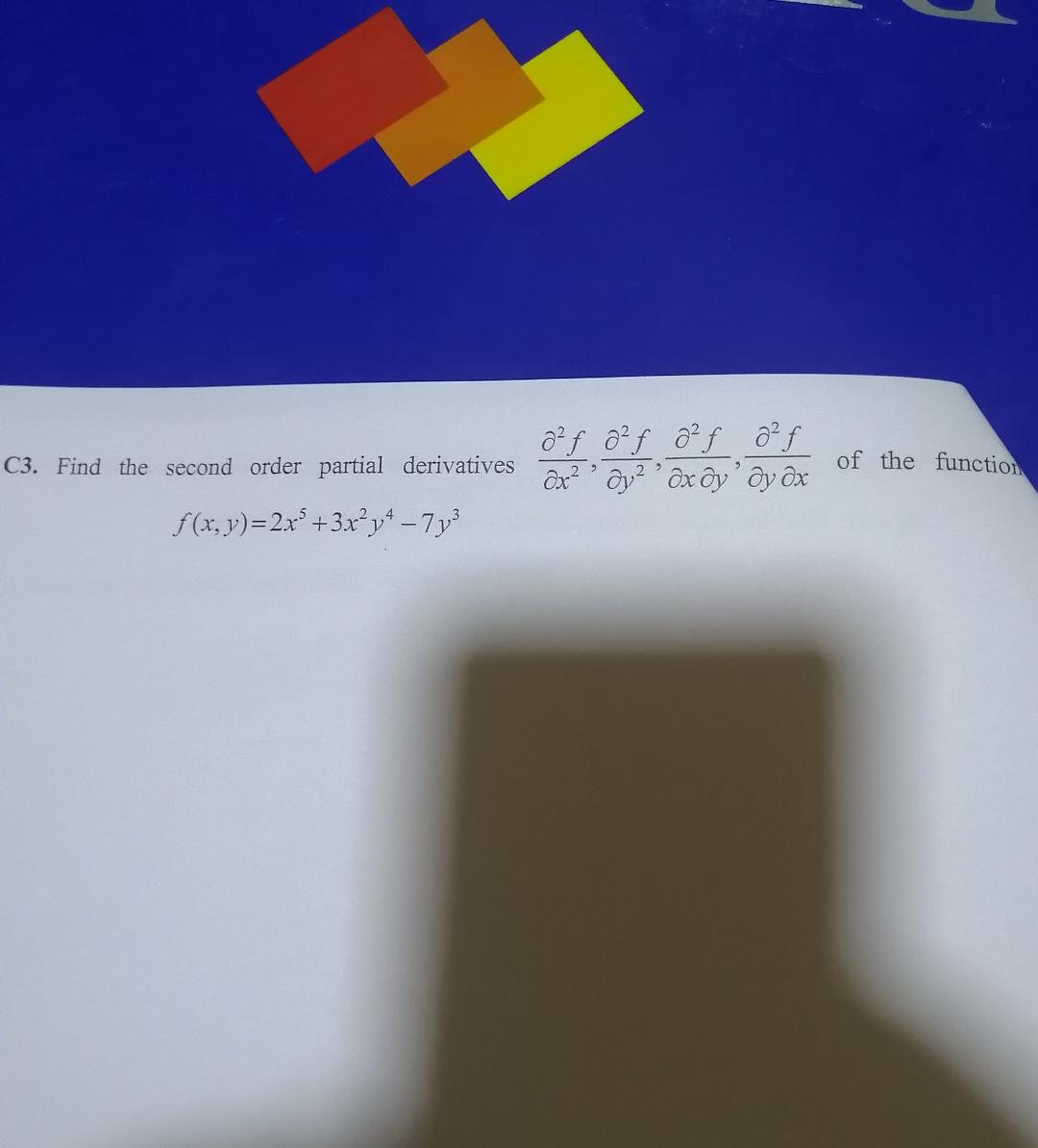 Solved C3 Find The Second Order Partial Derivatives