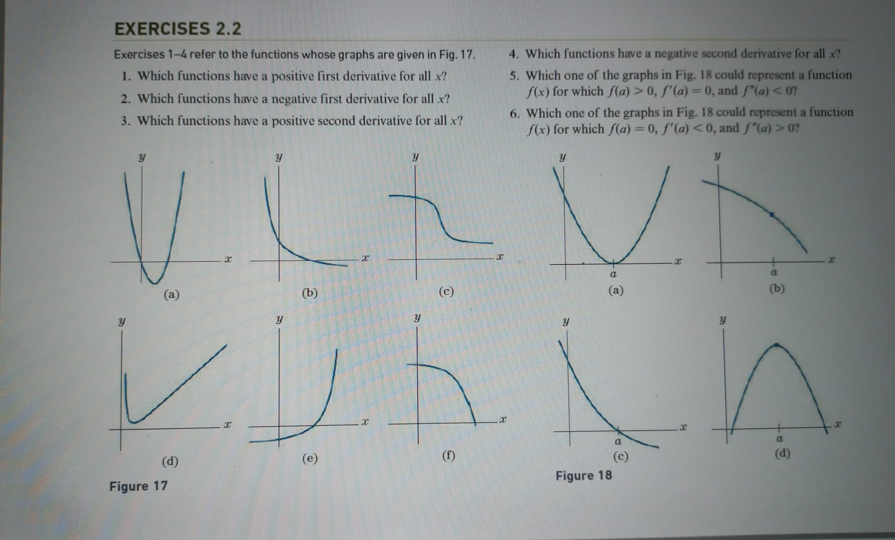 Solved 1. ﻿Which functions have a positive first derivative | Chegg.com