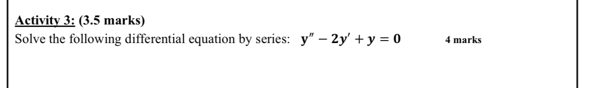 Solved Activity 3: (3.5 ﻿marks)Solve the following | Chegg.com