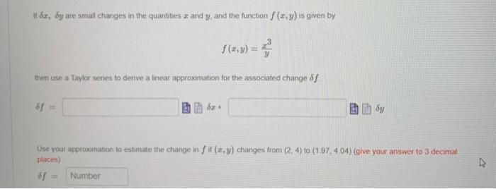 Solved Use a two-dimensional Taylor series to find a linear | Chegg.com