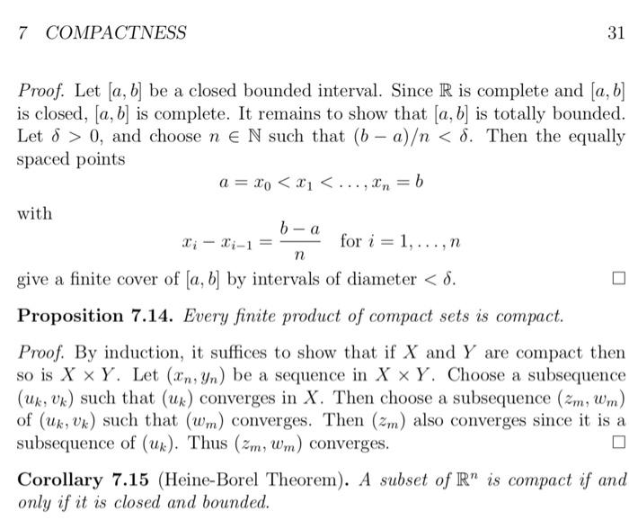 Solved Real Analysis: prove the following problem using the | Chegg.com