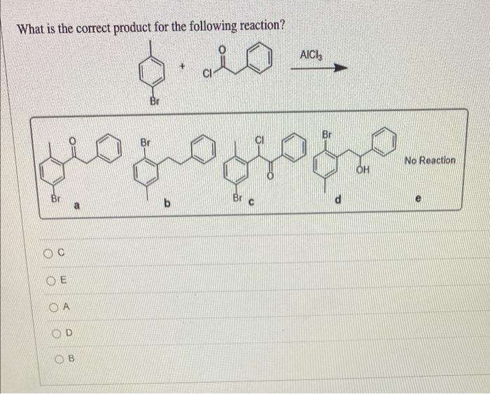 Solved What is the correct product for the following | Chegg.com