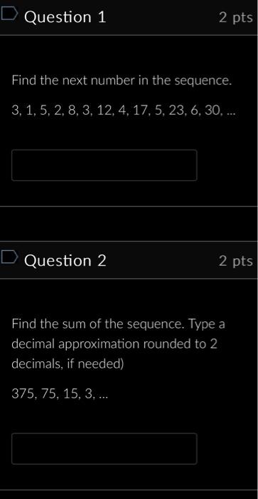 Solved Find the next number in the sequence. | Chegg.com
