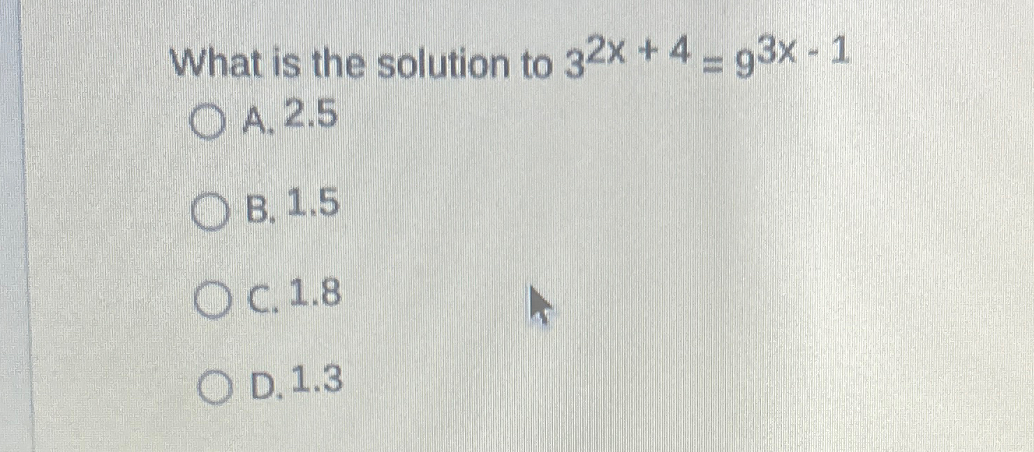 Solved What is the solution to | Chegg.com