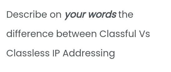 Solved Describe on your words the difference between | Chegg.com
